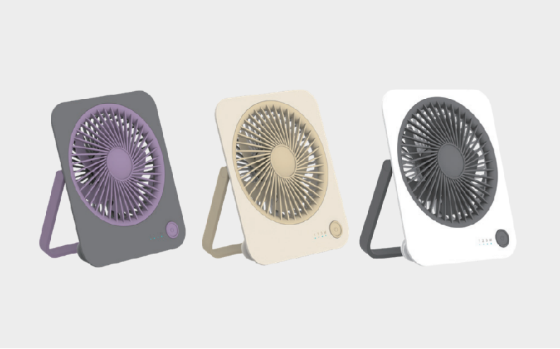 GXZ-F59 Mini Tabletop Wireless USB Square Desk Fan Rechargeable Square ...